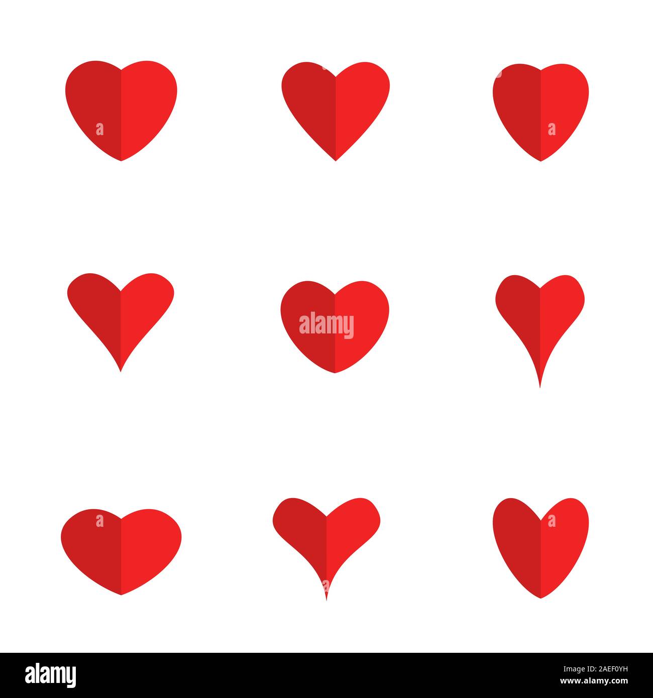 Herzen Symbole. Happy Valentine's Day zeichen Liebe Symbole Vector ...