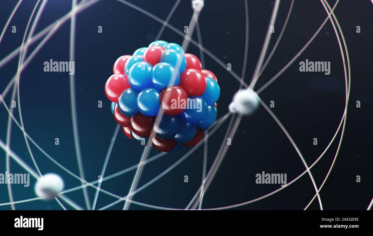 Abstrakte atom Modell. Atom ist der kleinste Ebene der Materie, die ...