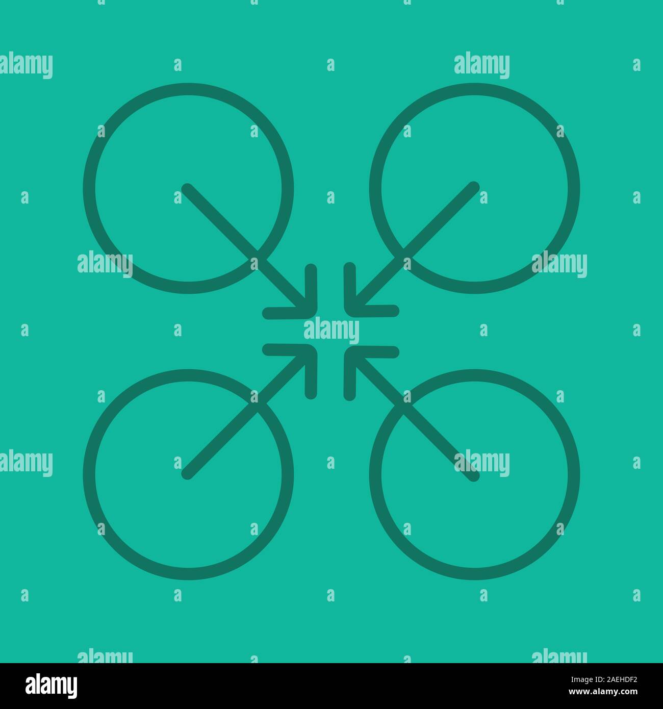 Kooperative symbol Farbe lineare Symbol. Kooperation und Teamwork ...