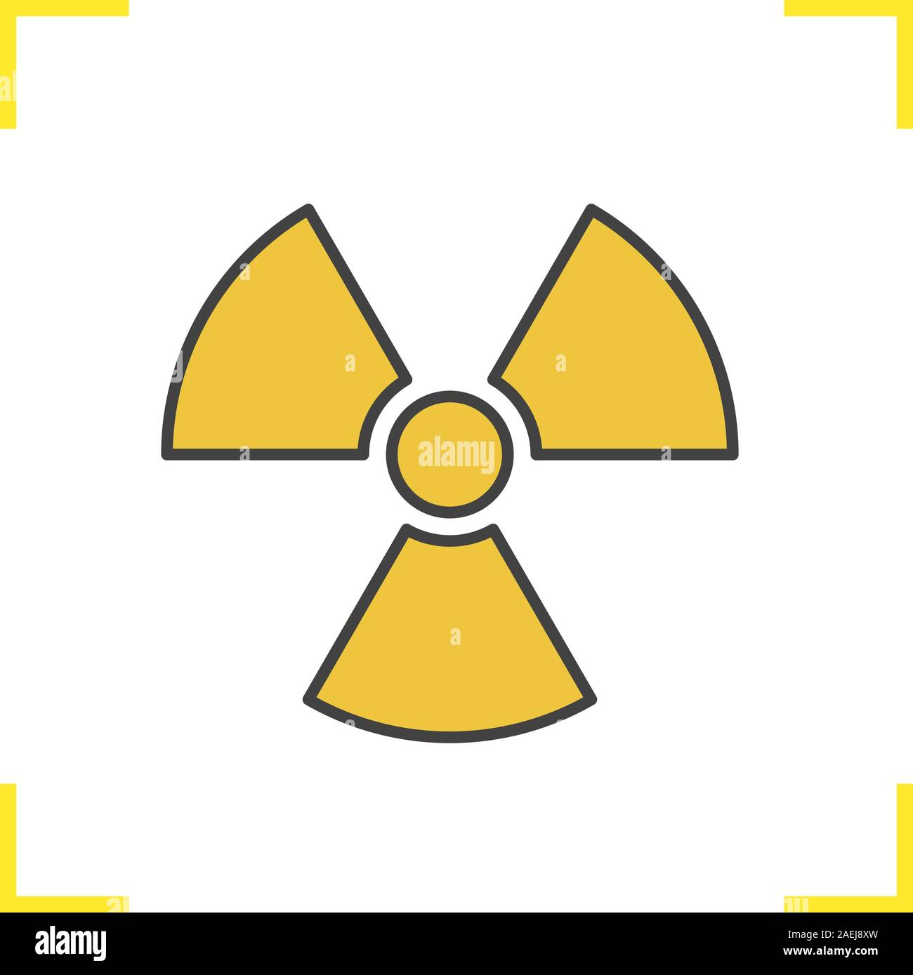 Strahlung zeichen Farbe Symbol. Radioaktive Gefahr Symbol. Die ...