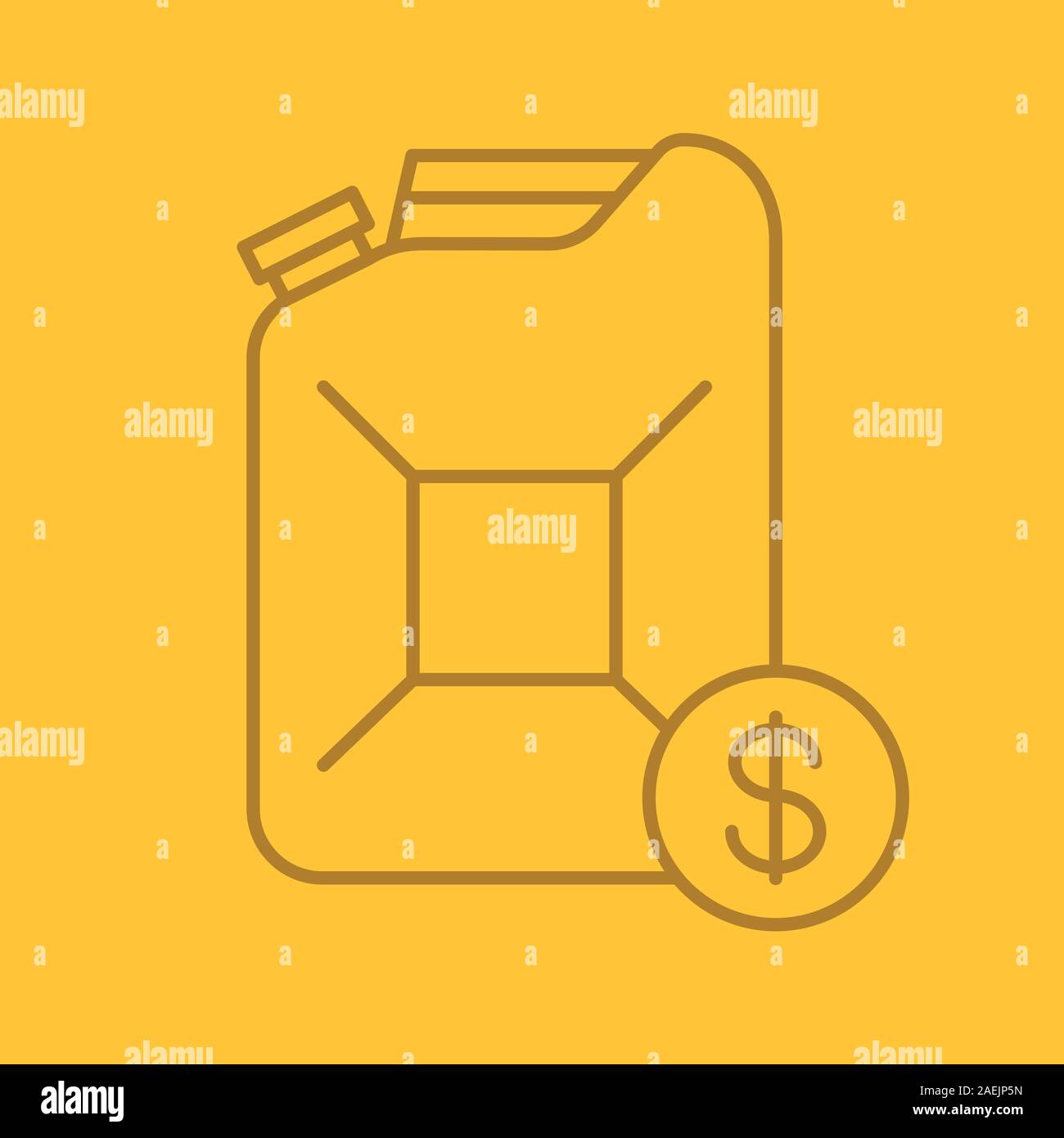 Benzin Handel Farbe lineare Symbol. Petroleum Kanister mit ...