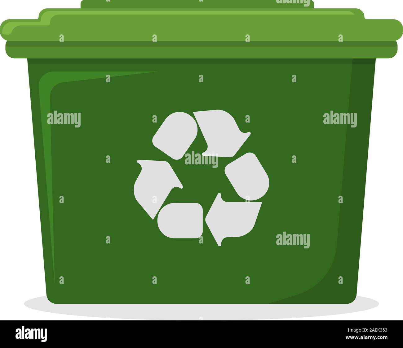 Papierkorb und Tank Symbol. Mülltonne auf weißem Hintergrund ...