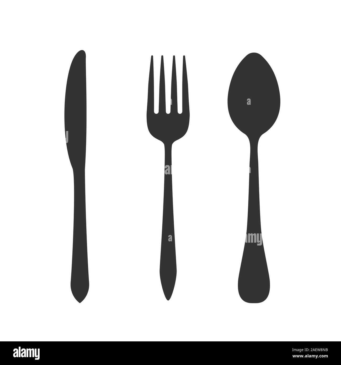 Löffel messer gabel piktogramm Stock-Vektorgrafiken kaufen - Alamy