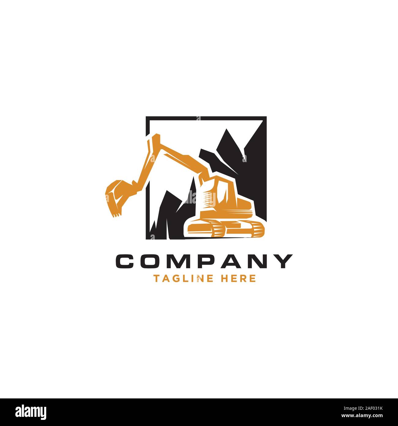 Bagger Logo Design vector Template. Baggerlader Symbol Stock ...
