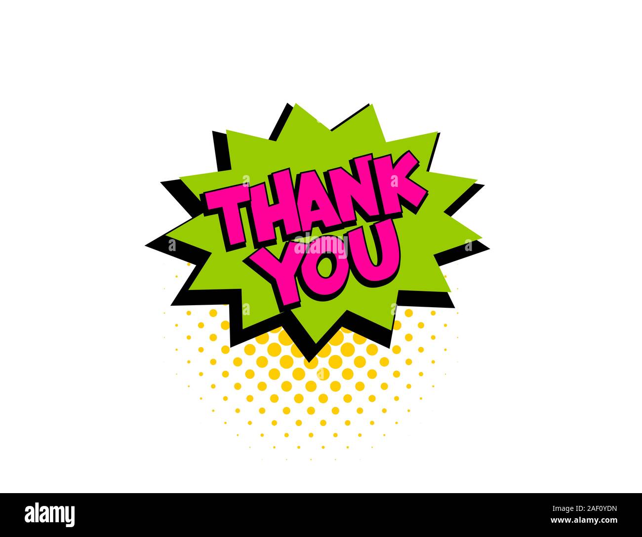 Comic sprechblase thank you -Fotos und -Bildmaterial in hoher Auflösung ...