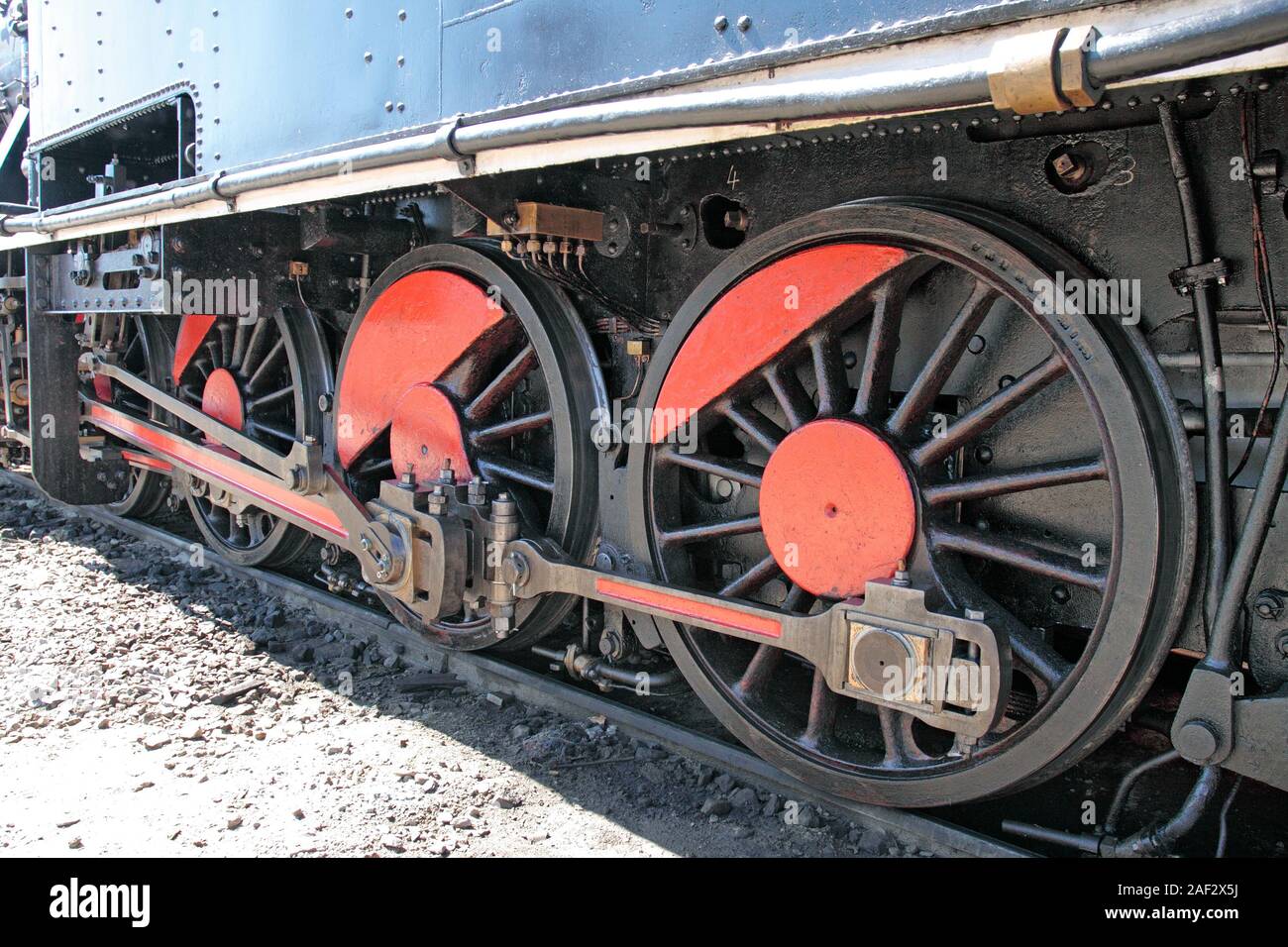 Mechanical Detail Old Steam Locomotive Stockfotos und -bilder Kaufen ...