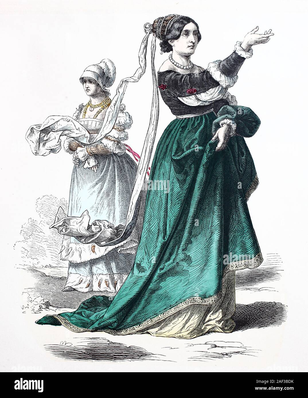 Nationale Kostüm, Kleidung, Geschichte der Kostüme, Frauen der ...