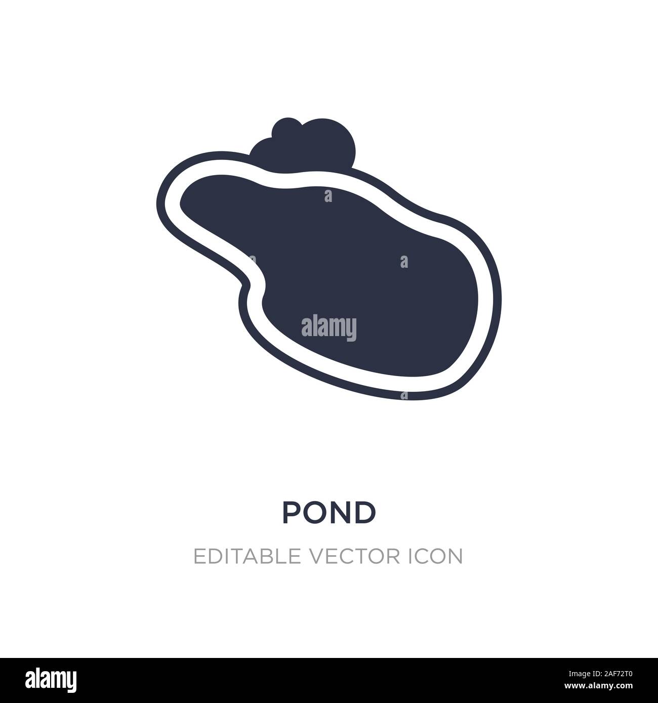 Teich Symbol auf weißem Hintergrund. Einfaches element Abbildung von ...