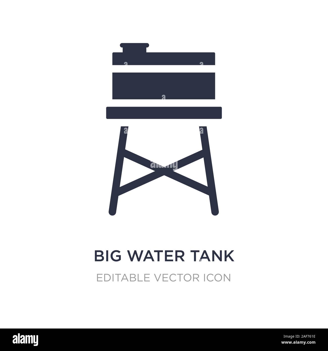 Großer Wassertank Symbol auf weißem Hintergrund. Einfaches element ...