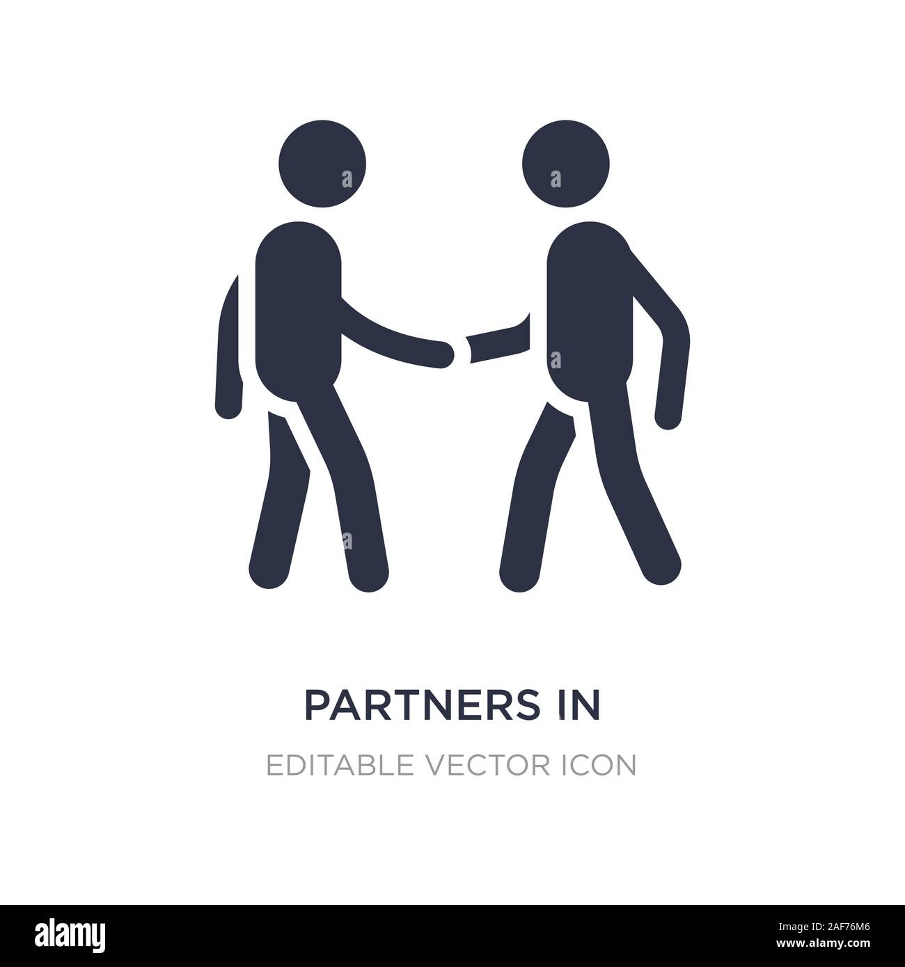 Partner in Wirtschaft Symbol auf weißem Hintergrund. Einfaches element ...