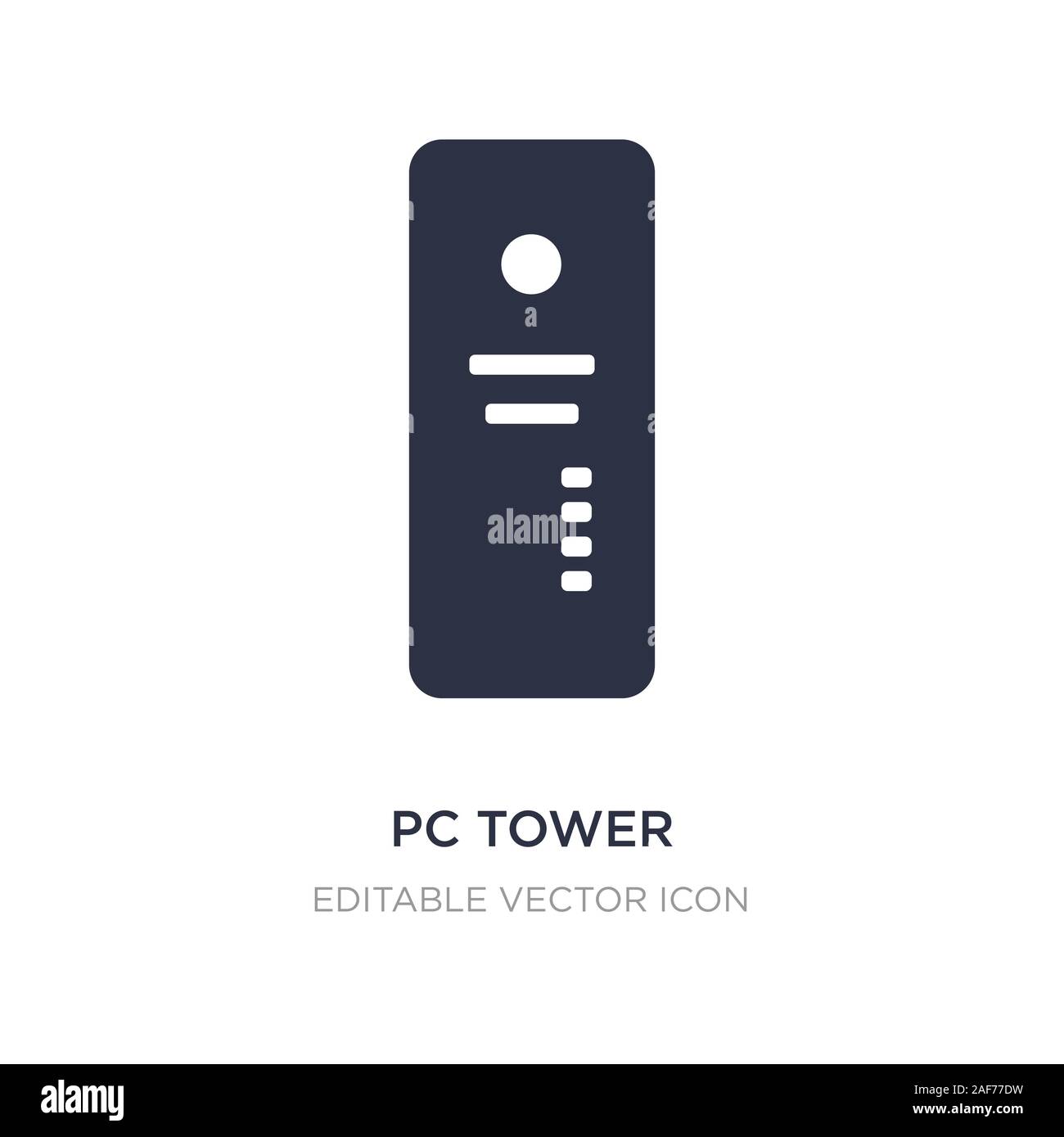 Pc tower Symbol auf weißem Hintergrund. Einfaches element Abbildung von ...