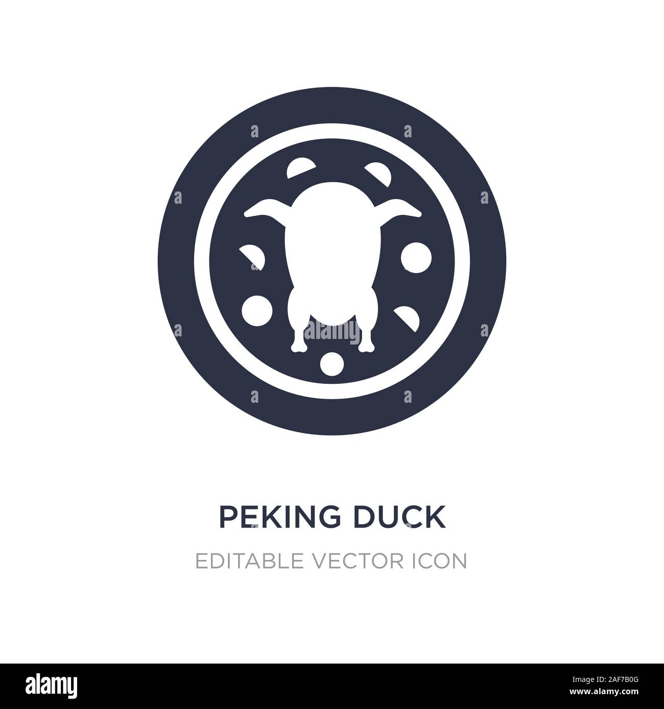 Peking Ente Symbol auf weißem Hintergrund. Einfaches element Abbildung ...