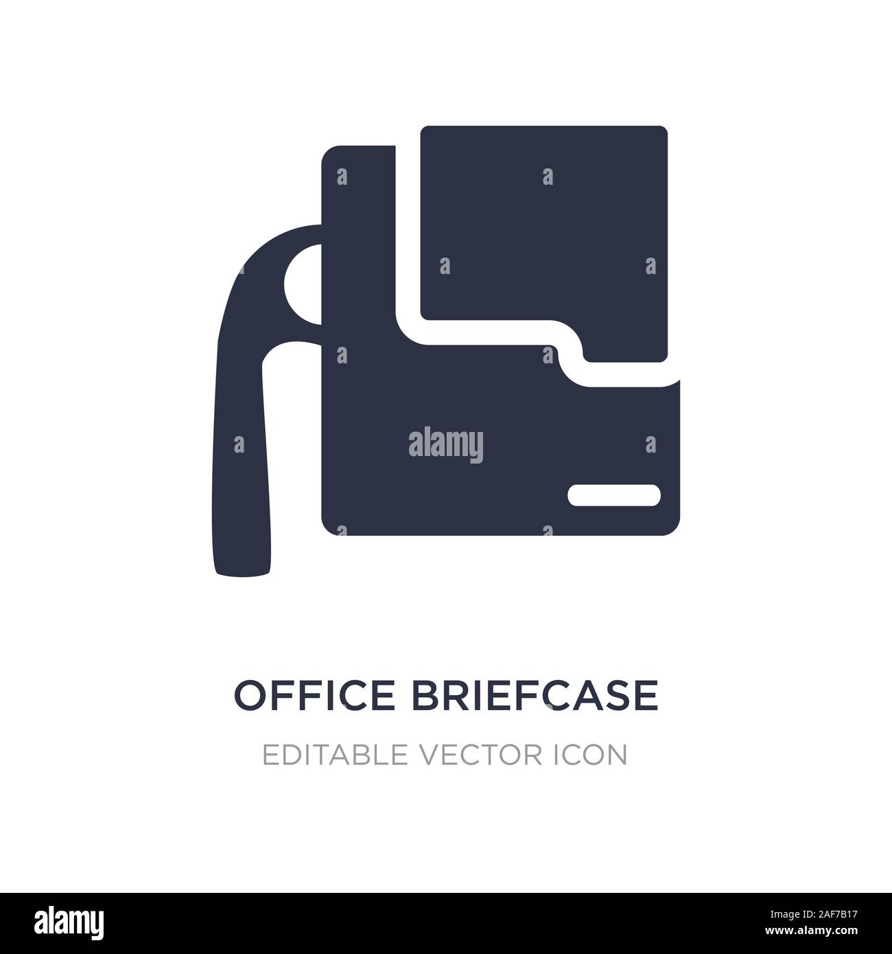 Büro Aktenkoffer Symbol auf weißem Hintergrund. Einfaches element ...