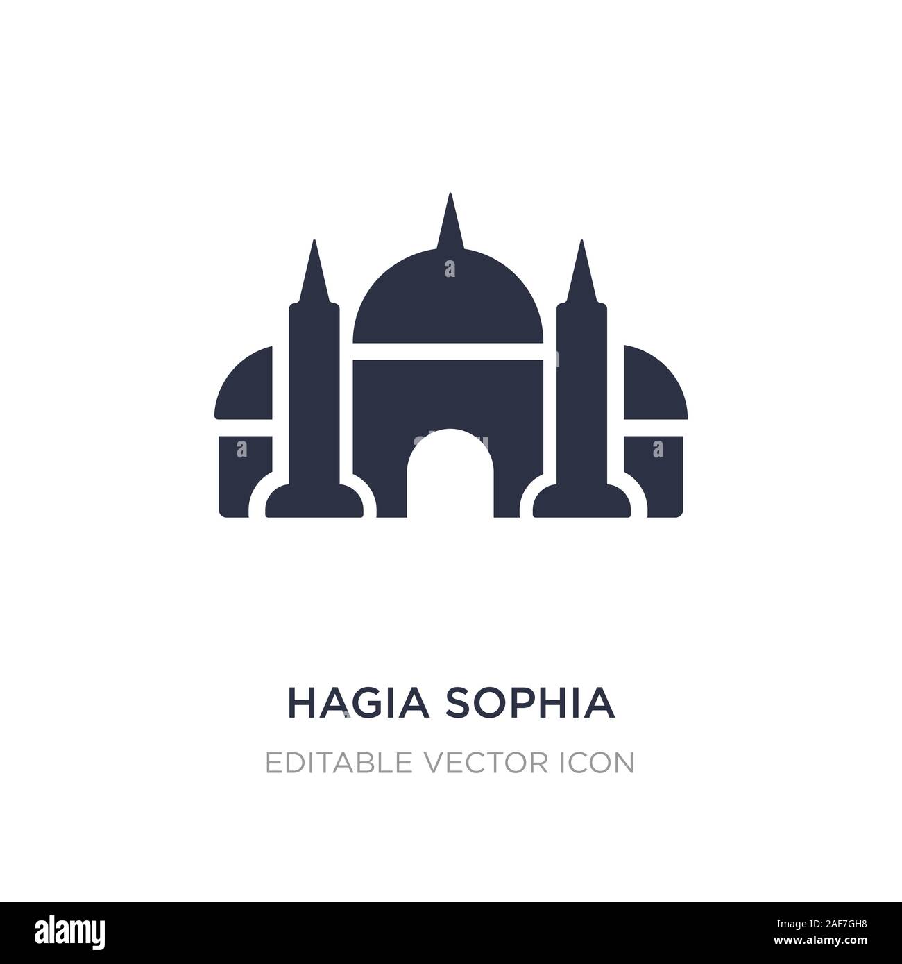 Die Hagia Sophia Symbol auf weißem Hintergrund. Einfaches element ...