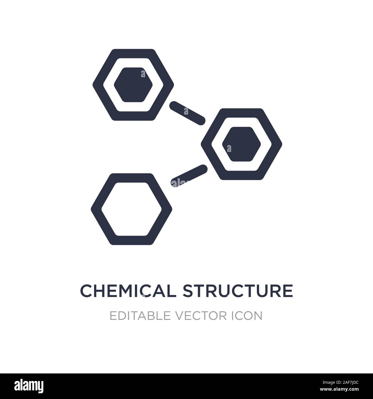 Chemische Struktur Symbol auf weißem Hintergrund. Einfaches element ...