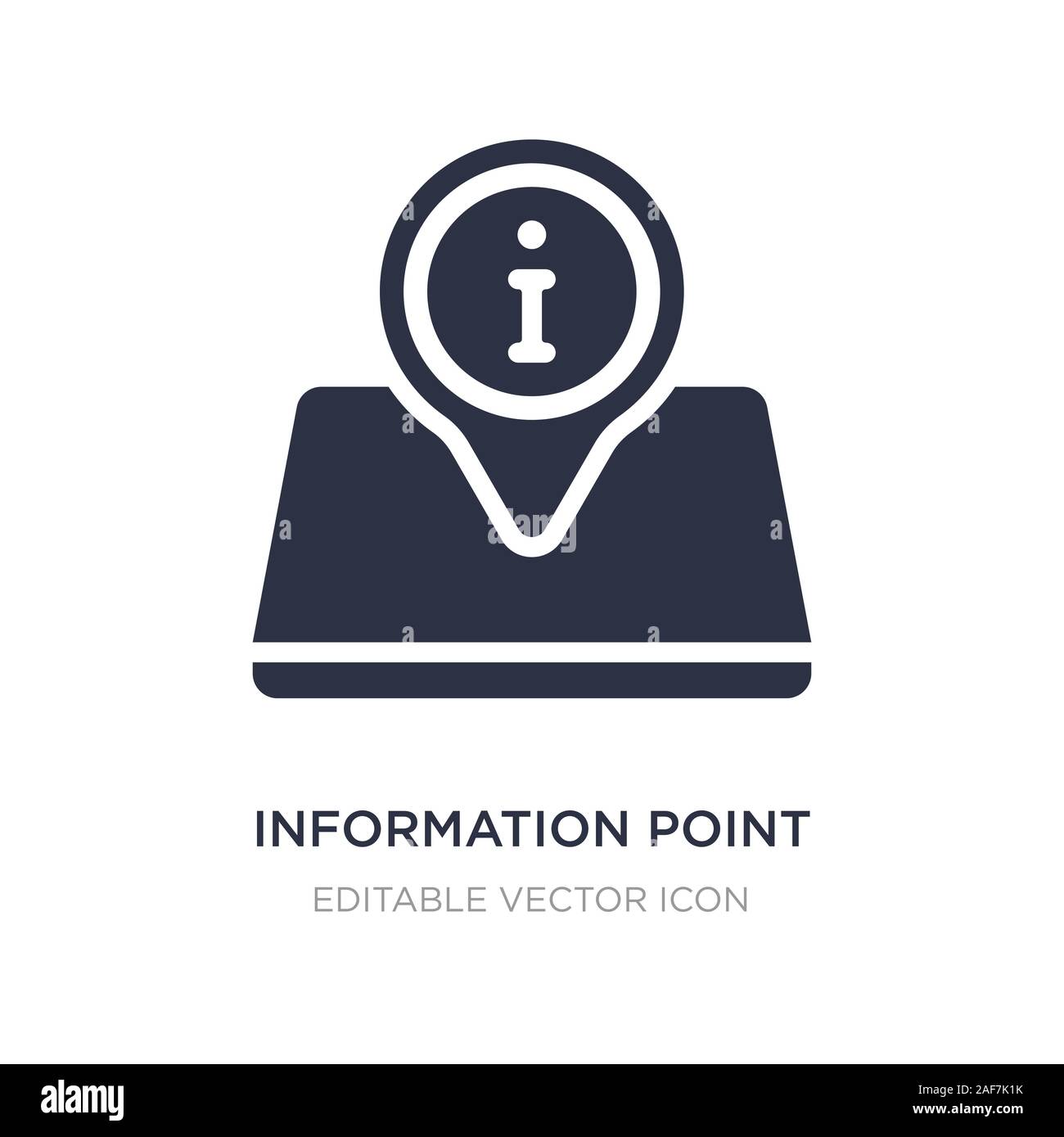 Informationen punkt Symbol auf weißem Hintergrund. Einfaches element ...