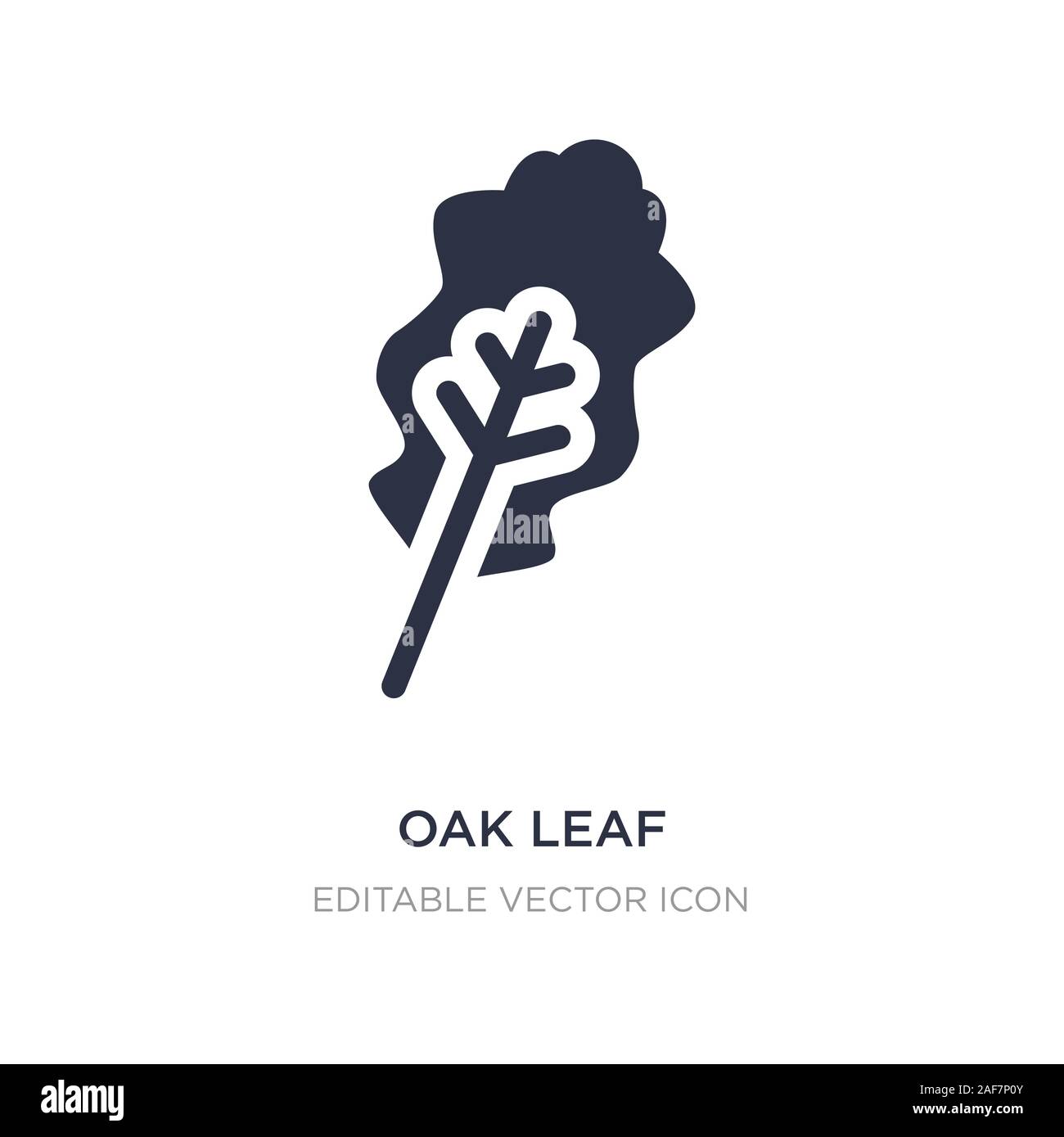 Eichenlaub Symbol auf weißem Hintergrund. Einfaches element Abbildung ...