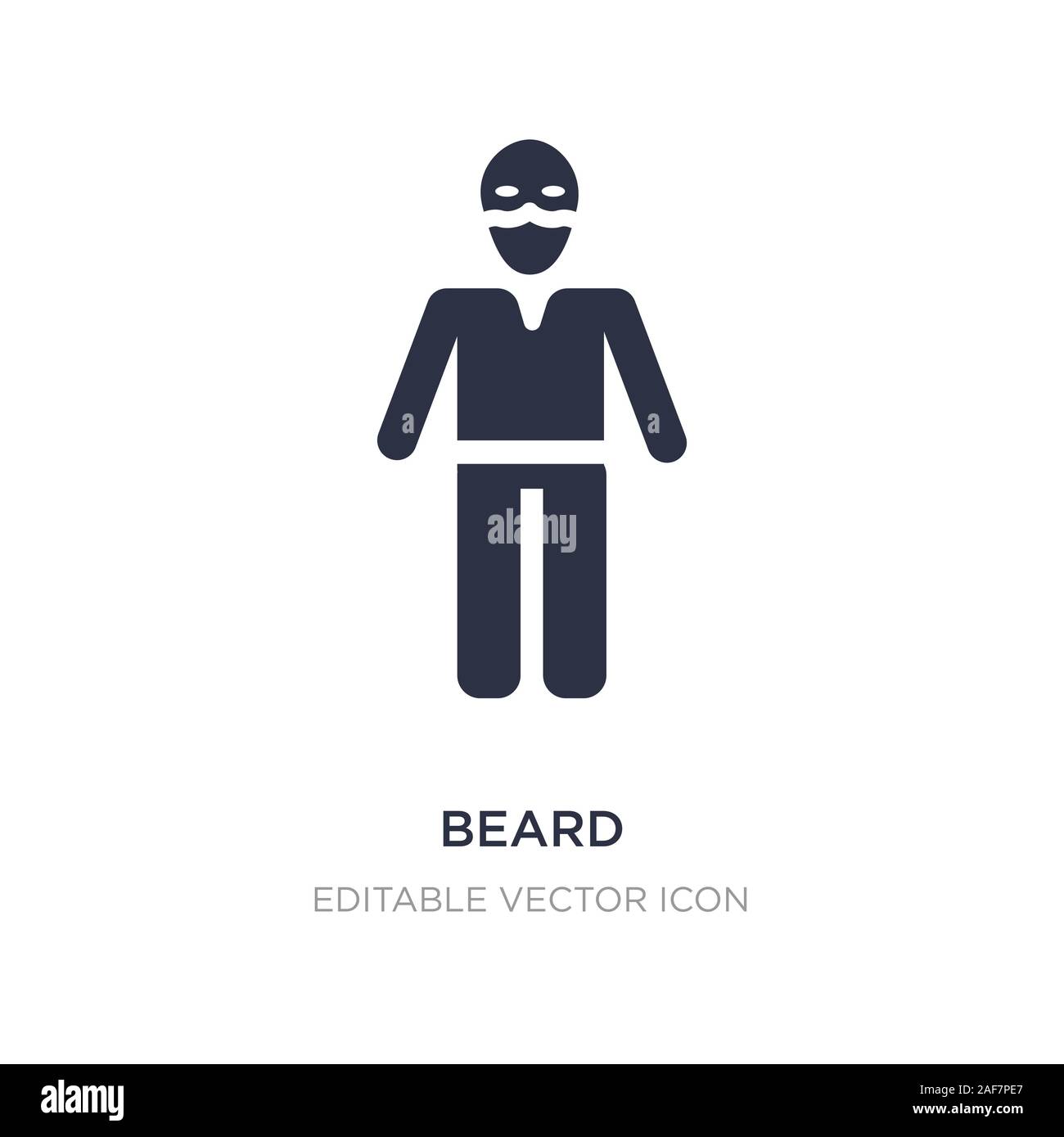 Bart Symbol auf weißem Hintergrund. Einfaches element Abbildung kann ...