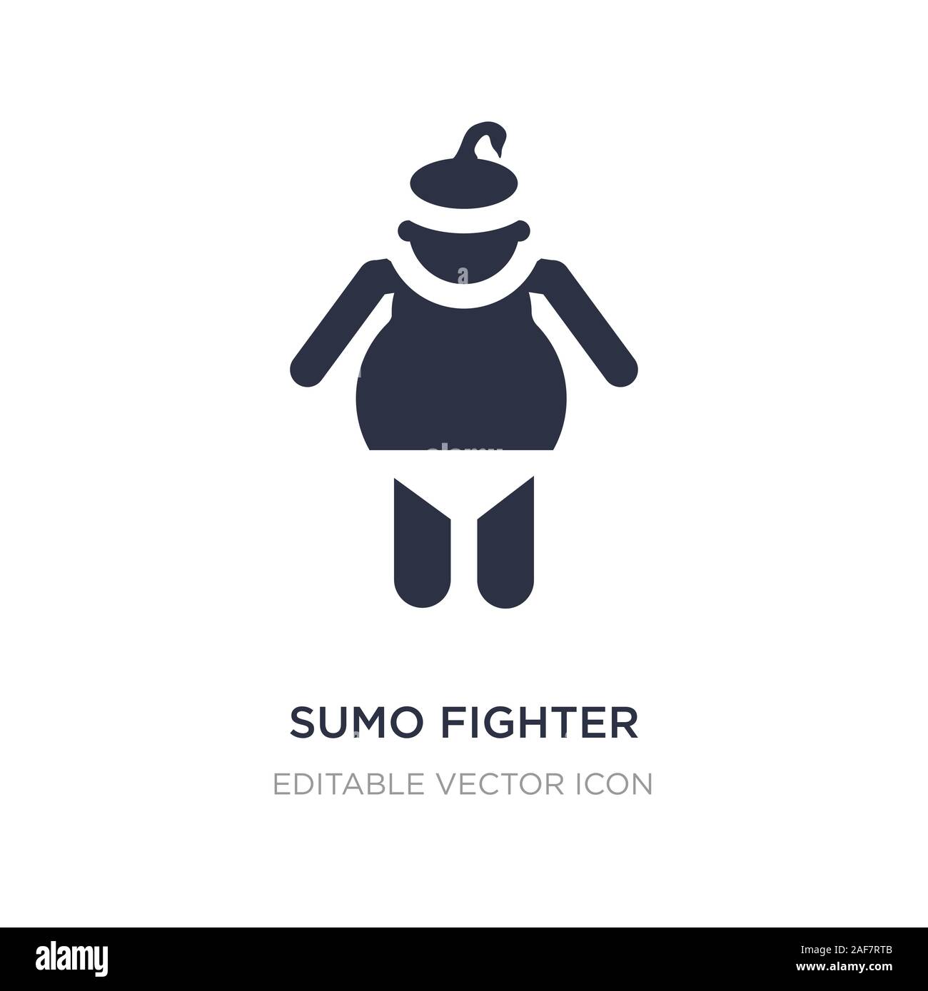 Sumo Symbol auf weißem Hintergrund. Einfaches element Abbildung kann ...