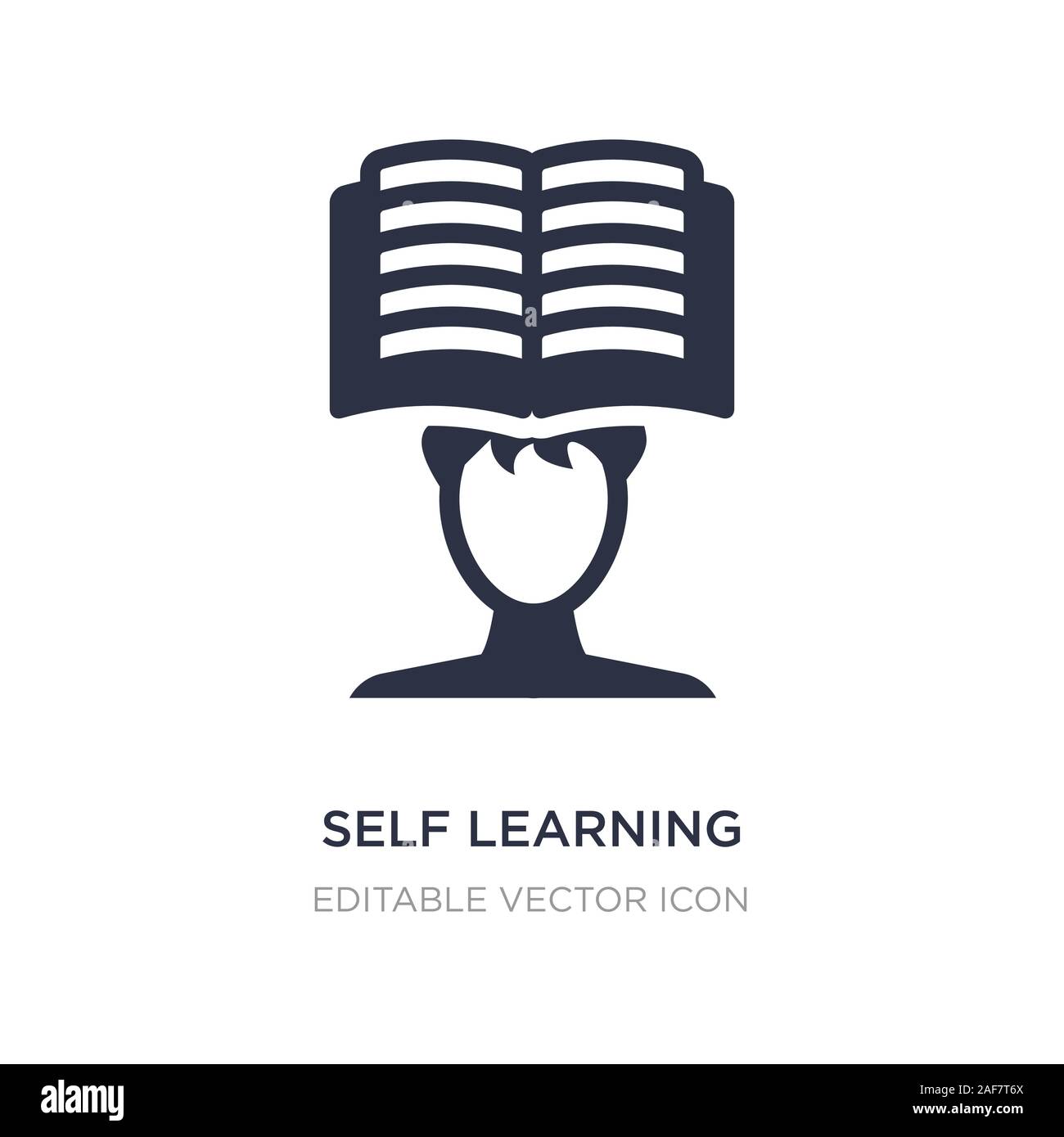 Self Learning Symbol auf weißem Hintergrund. Einfaches element ...