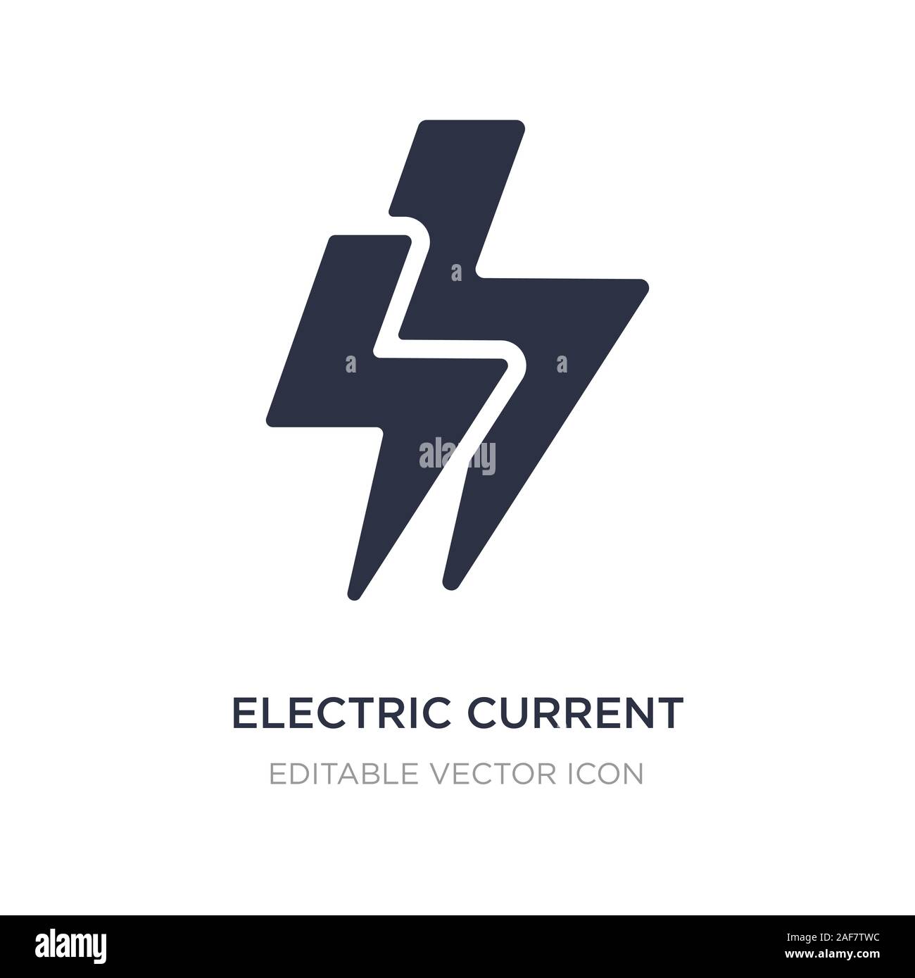Elektrischer Strom Symbol auf weißem Hintergrund. Einfaches element ...