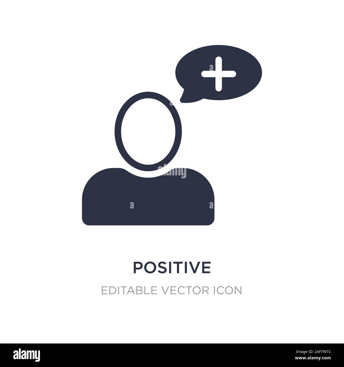 Positive Symbol auf weißem Hintergrund. Einfaches element Abbildung ...