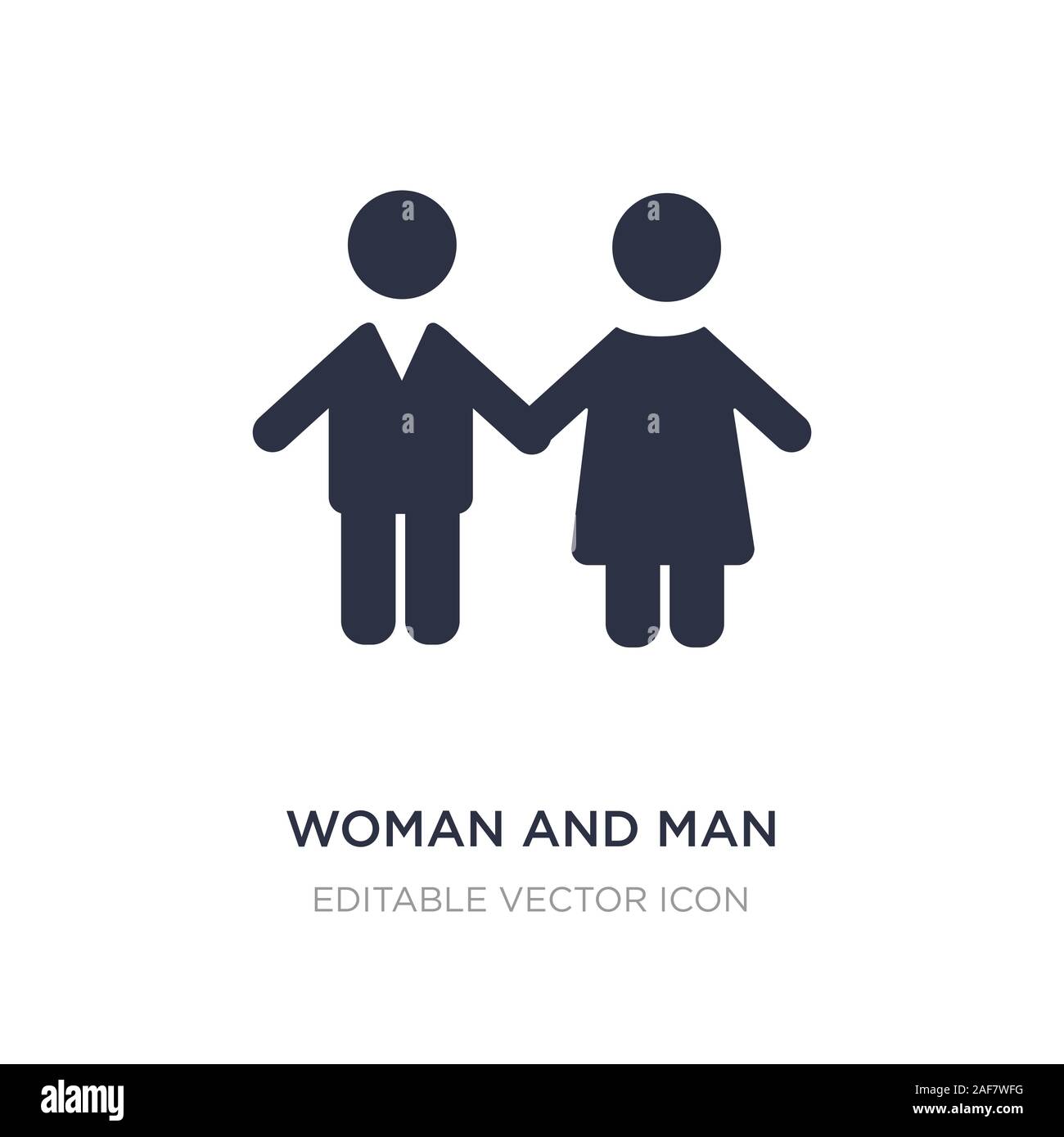 Frau und Mann Partner Symbol auf weißem Hintergrund. Einfaches element ...