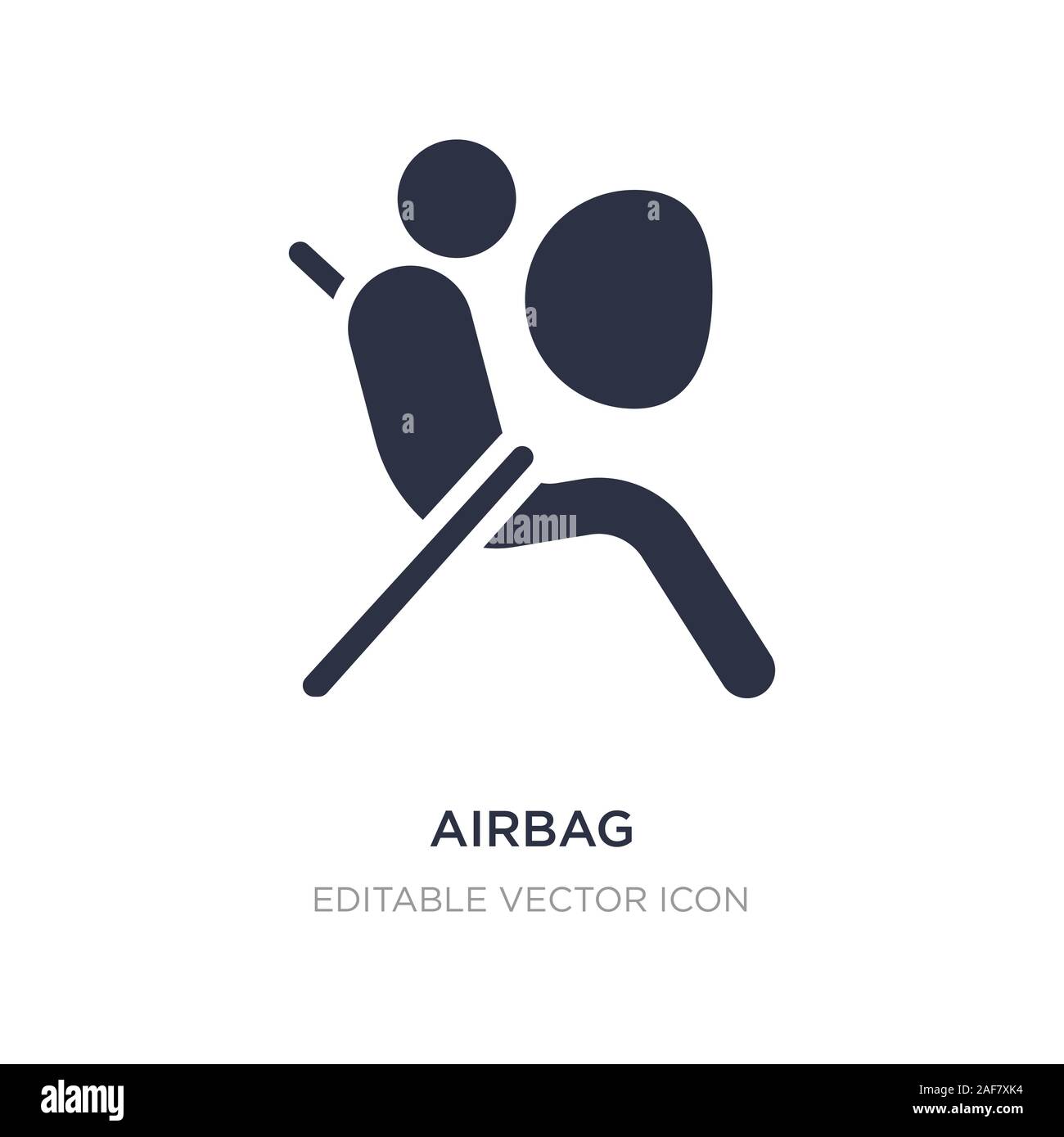 Airbag Symbol auf weißem Hintergrund. Einfaches element Abbildung kann ...