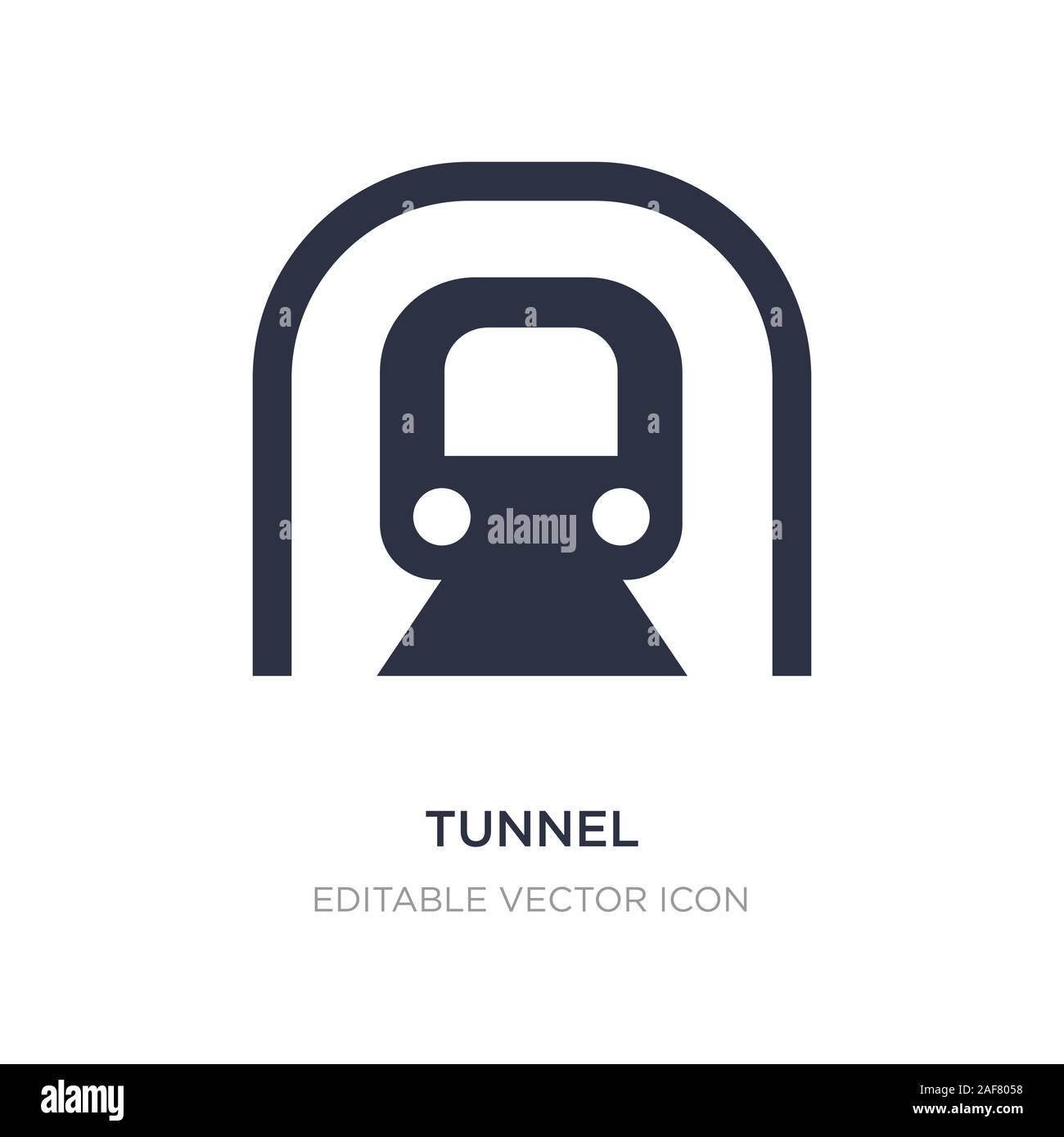 Tunnel Symbol auf weißem Hintergrund. Einfaches element Abbildung kann ...