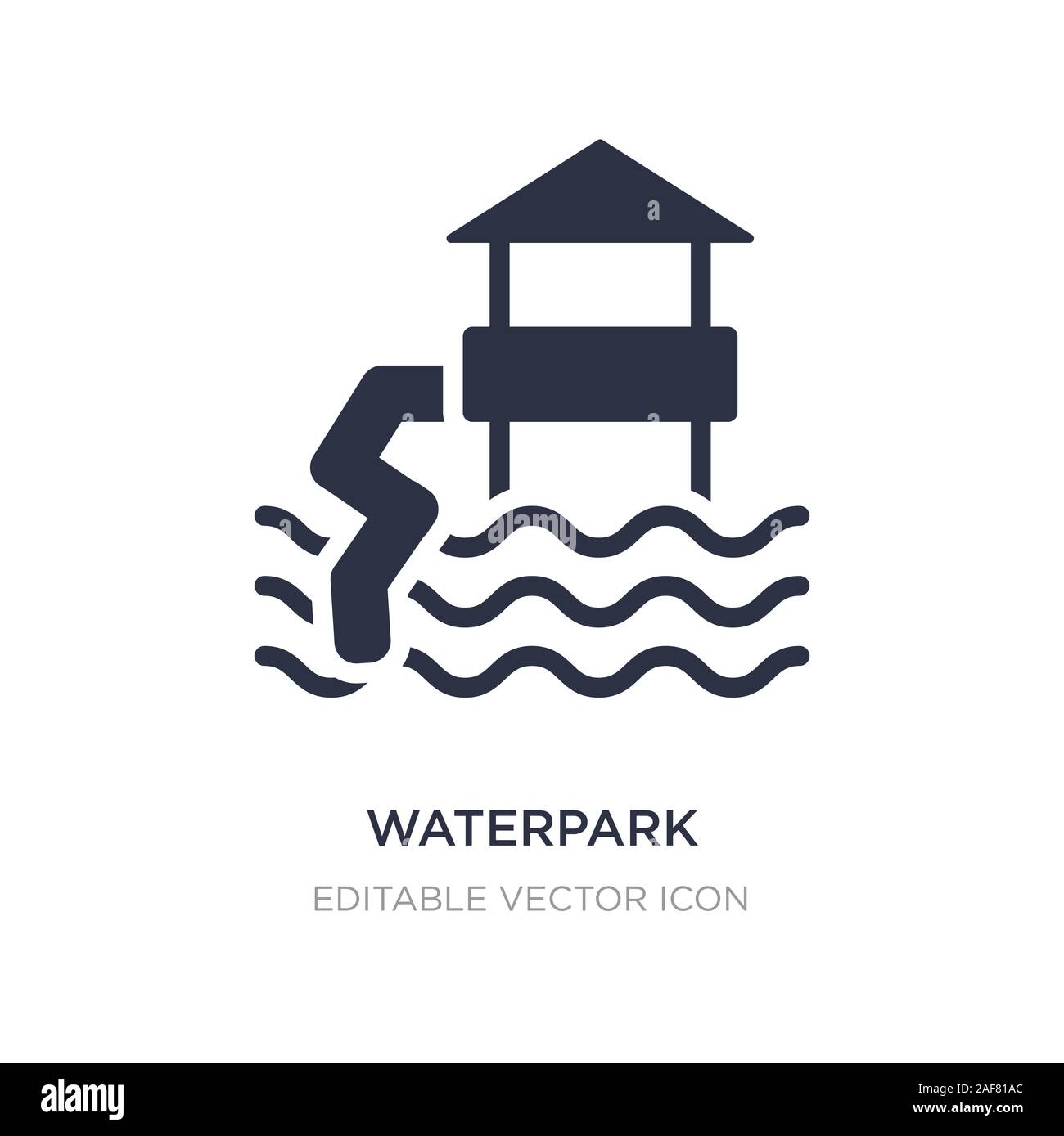 Waterpark Symbol auf weißem Hintergrund. Einfaches element Abbildung ...