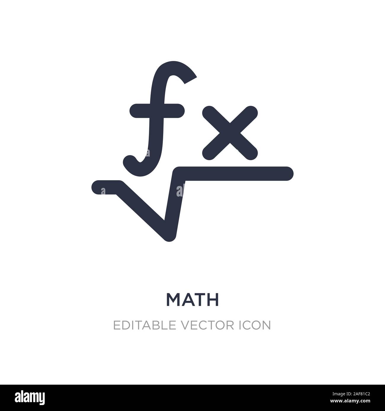 Mathematische Symbol auf weißem Hintergrund. Einfaches element ...