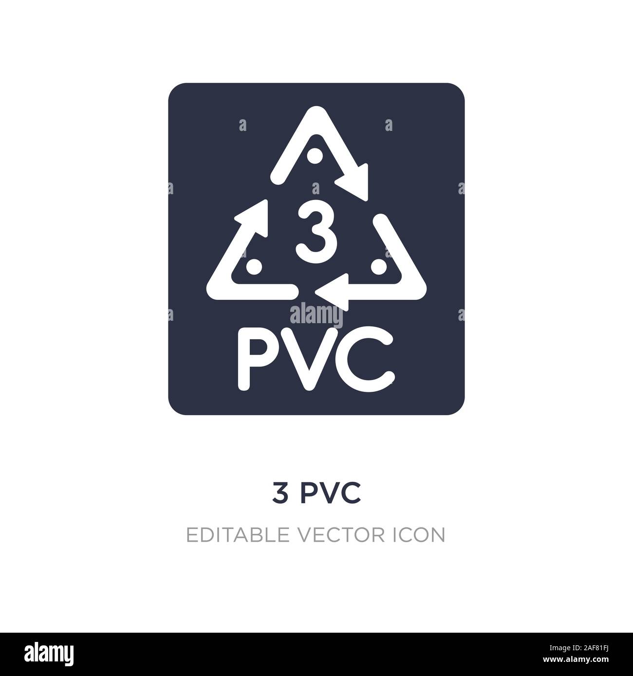 3 PVC-Symbol auf weißem Hintergrund. Einfaches element Abbildung kann ...