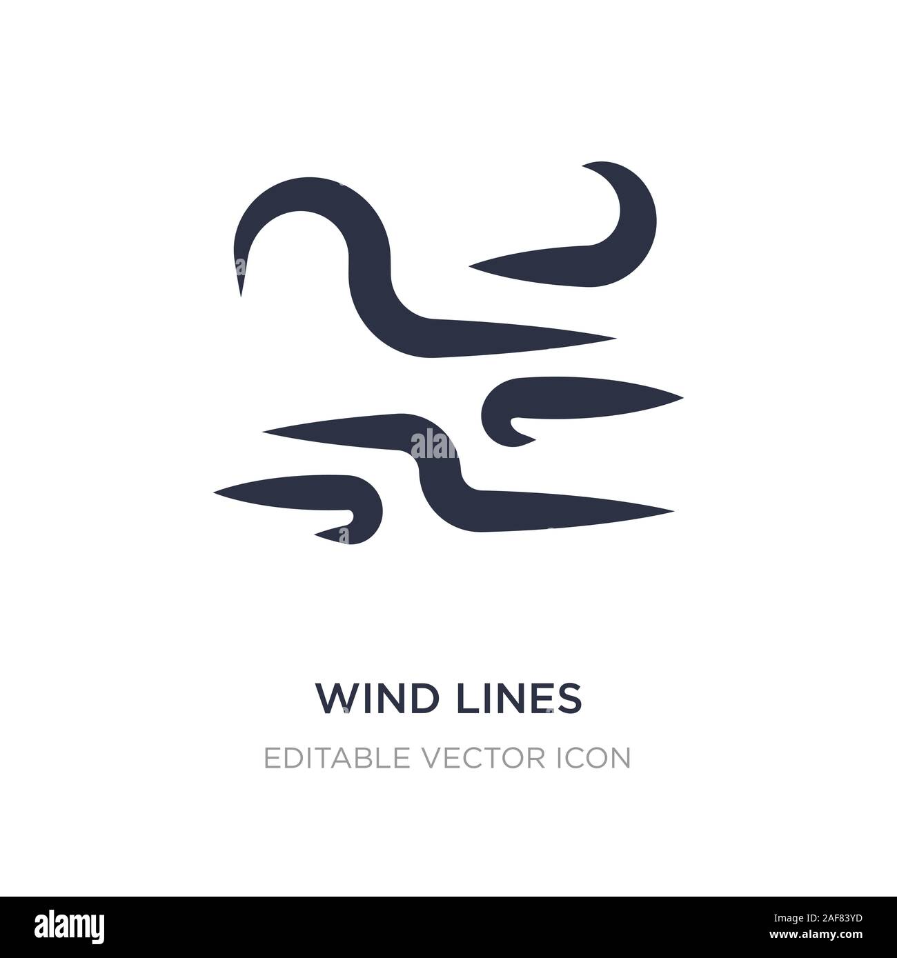 Wind Linien Symbol auf weißem Hintergrund. Einfaches element Abbildung ...