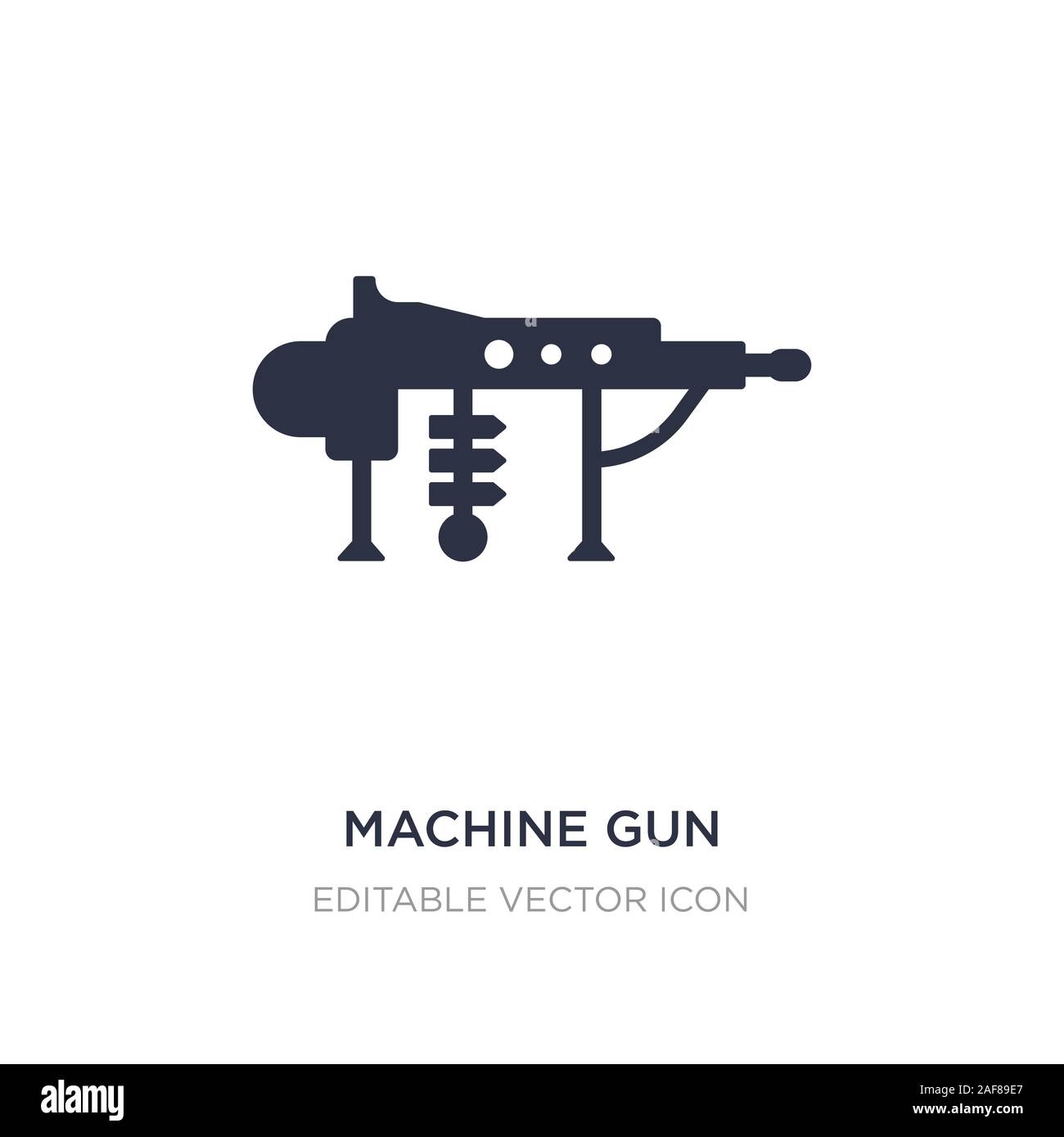Machine Gun Symbol auf weißem Hintergrund. Einfaches element Abbildung ...