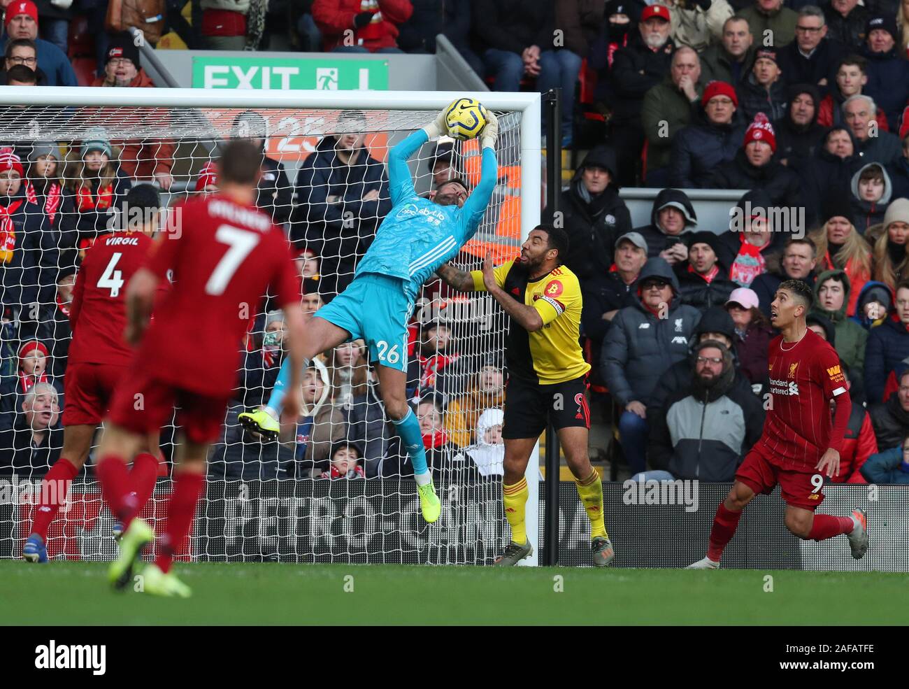 Anfield, Liverpool, Merseyside, UK. 14 Dez, 2019. Fußball der ...