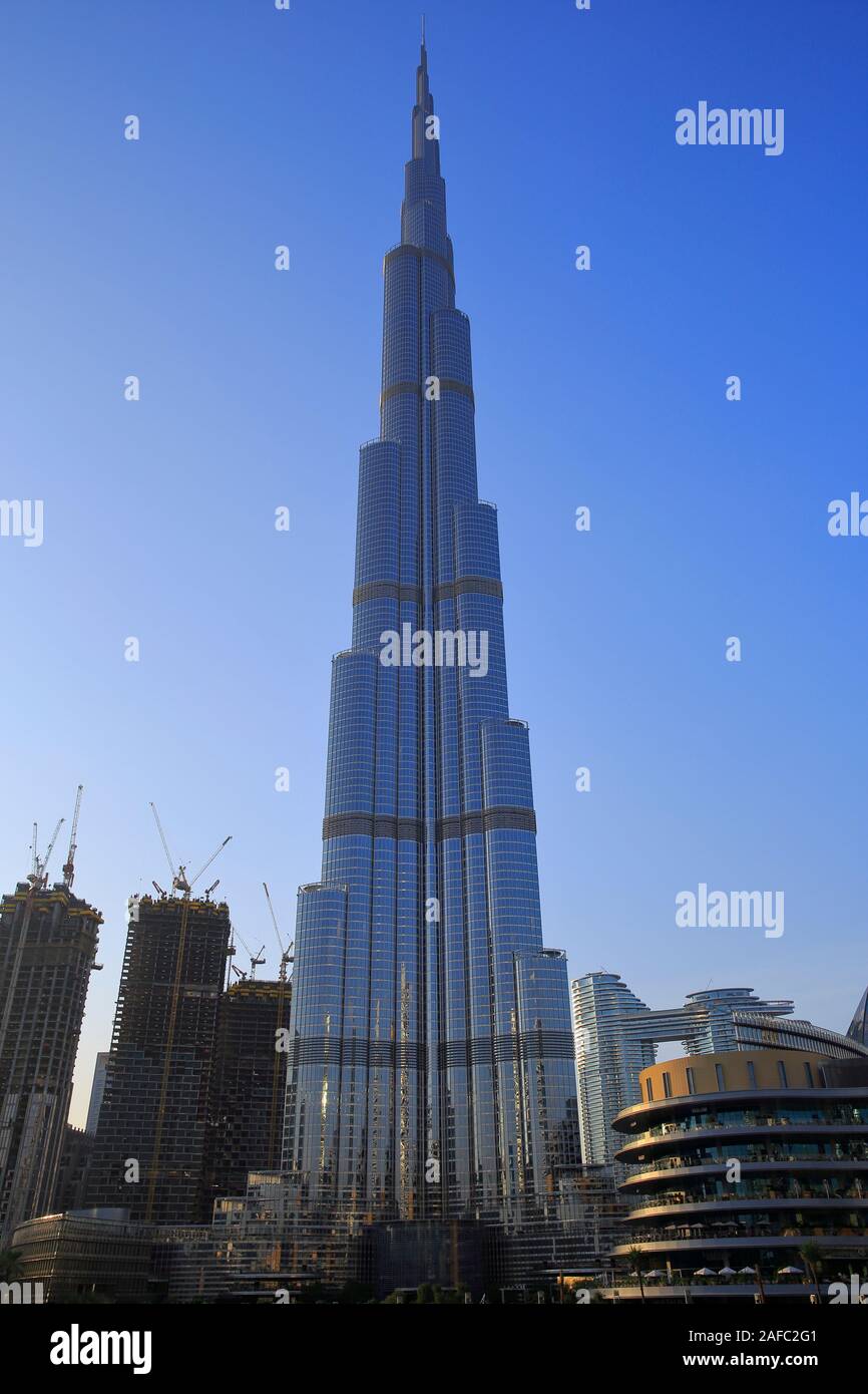 Dubai, VAE - Das Burj Khalifa. Es ist der höchste Turm der Welt. In der ...