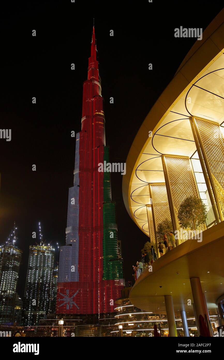 Dubai, VAE - Das Burj Khalifa. Es ist der höchste Turm der Welt. In der ...