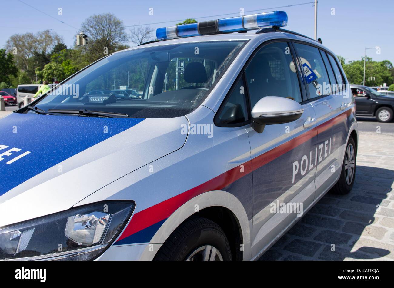 Wien, Österreich - 24 April 2019: Österreichische Polizei Auto ...