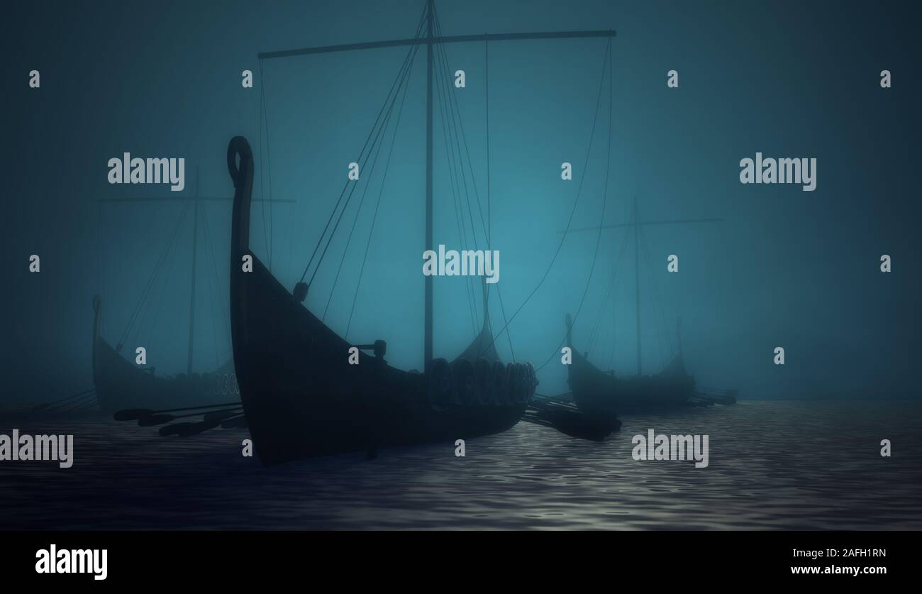 Viking ships fog -Fotos und -Bildmaterial in hoher Auflösung – Alamy
