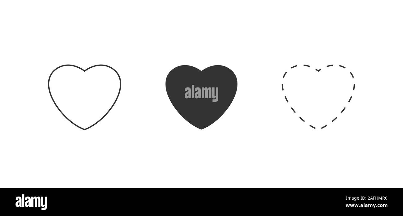 Herzen Vector Icons. Happy Valentine's Day Symbole, Liebe Symbol Stock ...