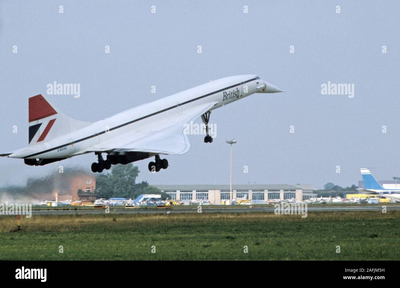 Concorde der Landung am Flughafen München-Riem Stockfotografie - Alamy