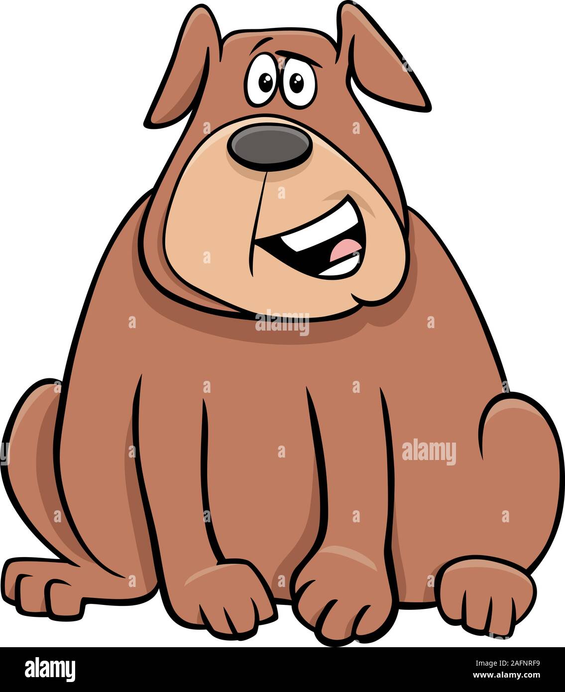 Brown big dog cartoon illustration -Fotos und -Bildmaterial in hoher ...