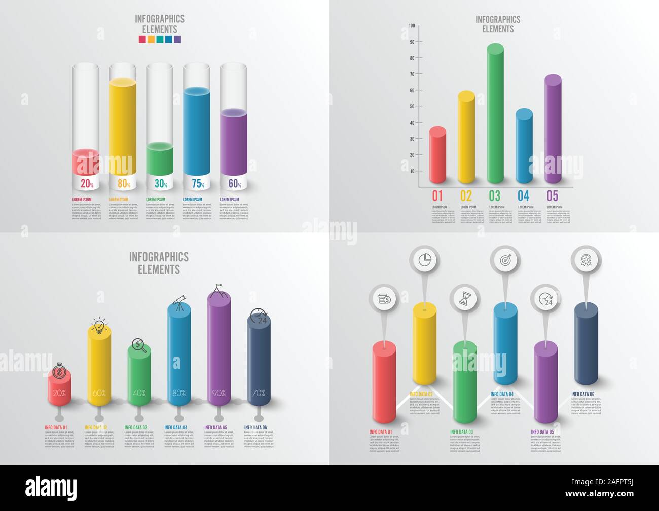 Graphen und Diagramme. Statistik und Daten, iInfographic Business ...