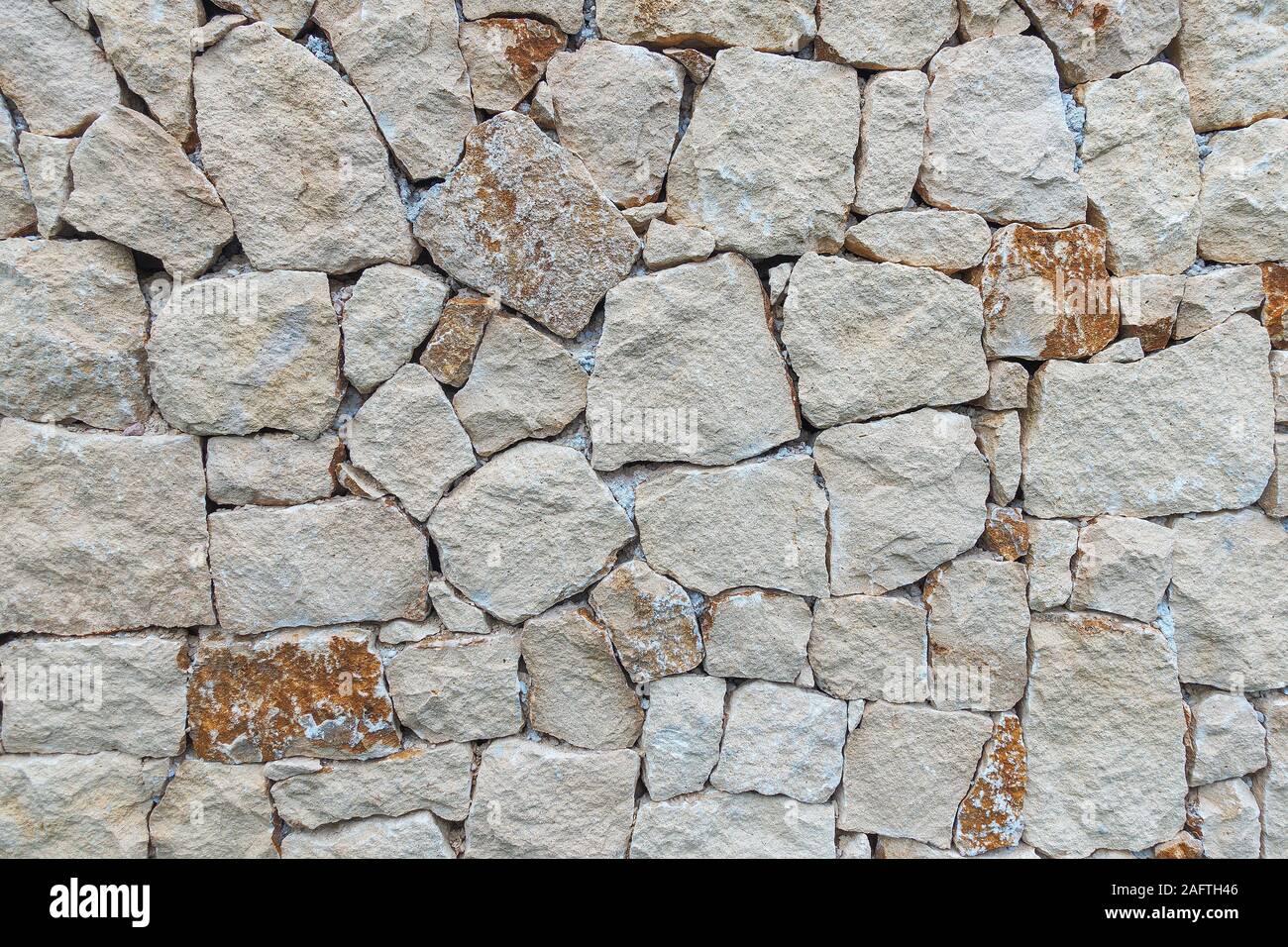 Mauerwerk von Steinen mit unregelmäßigen Muster Textur Hintergrund ...
