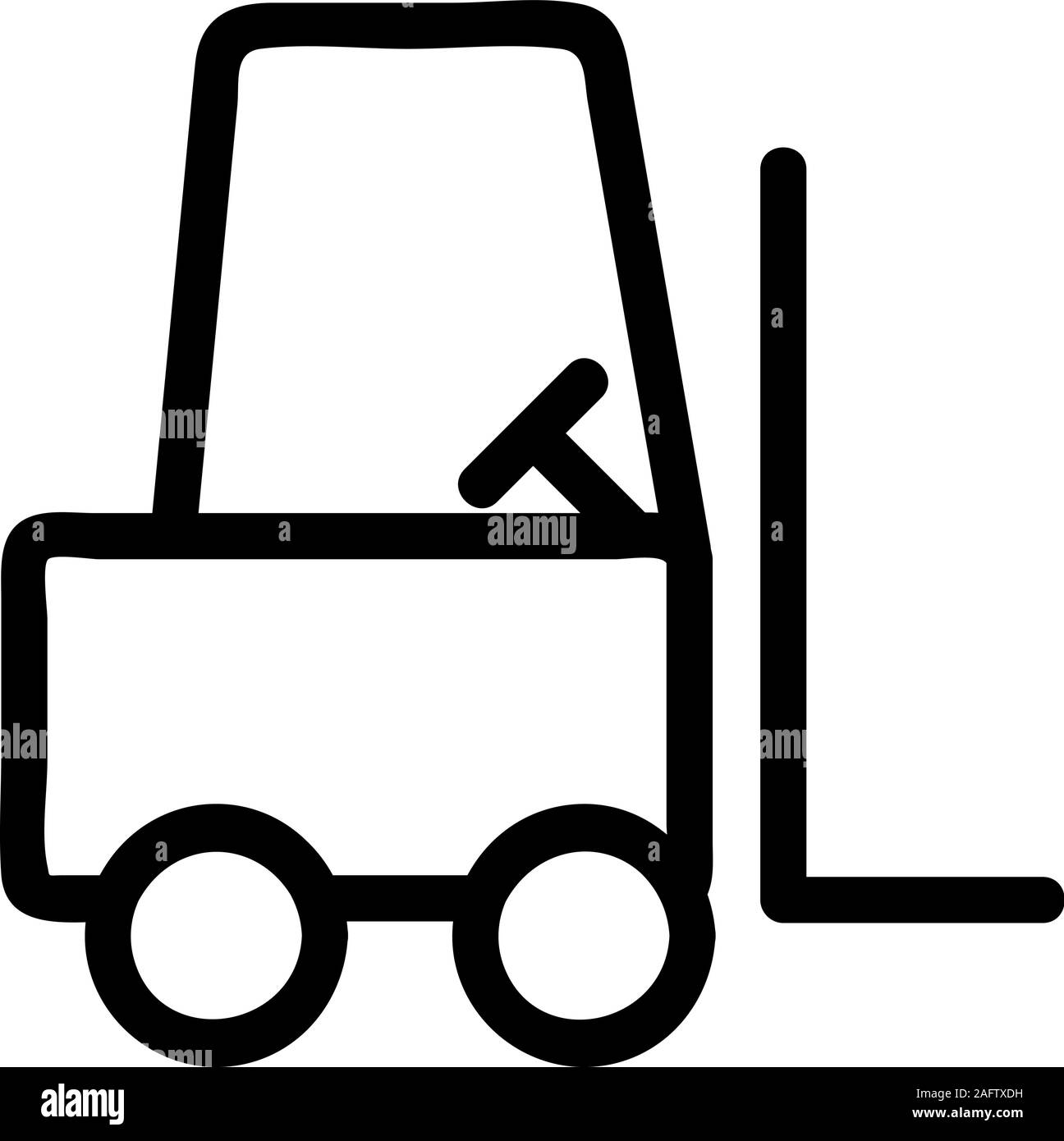 Der Gabelstapler Symbol Vektor. Isolierte Kontur symbol Abbildung Stock ...