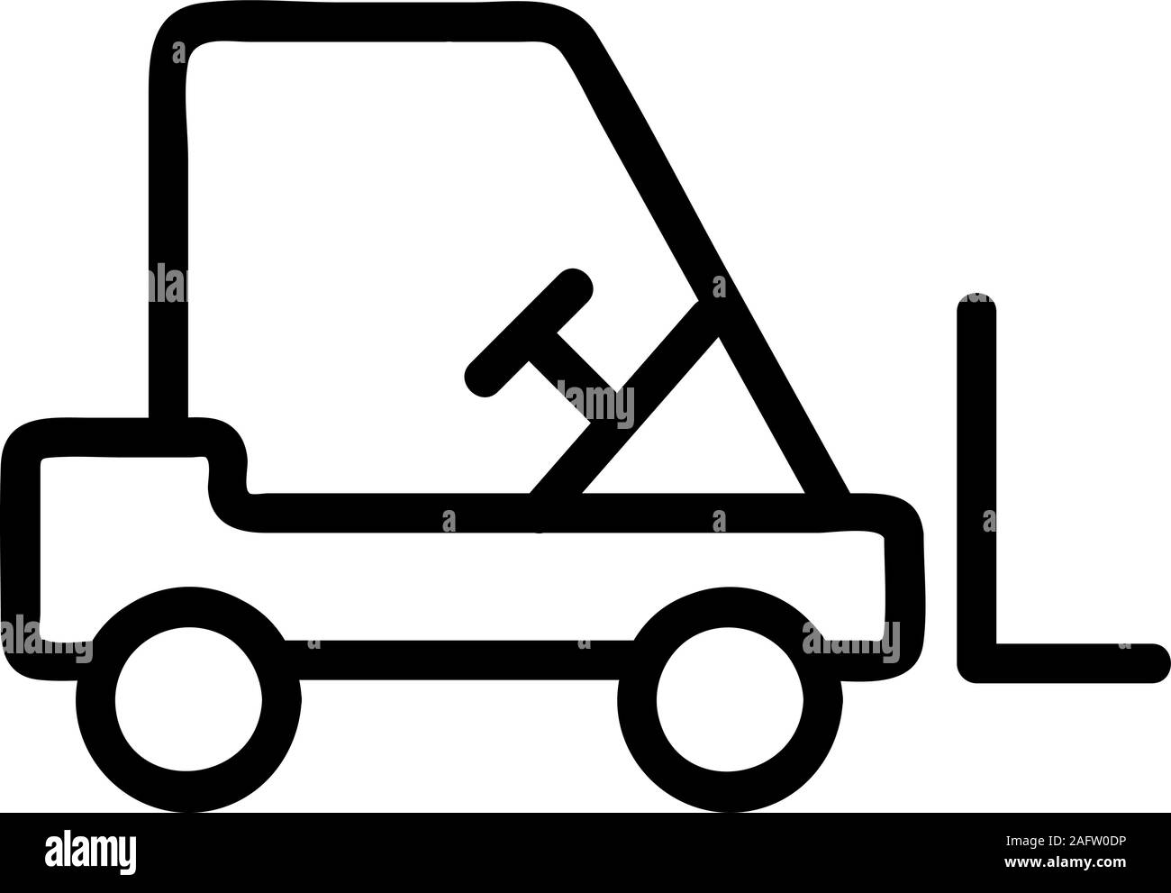 Der Gabelstapler Symbol Vektor. Isolierte Kontur symbol Abbildung Stock ...