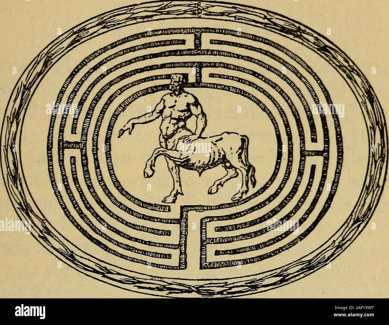 Minotaurus und Labyrinth Stockfotos und -bilder Kaufen - Alamy