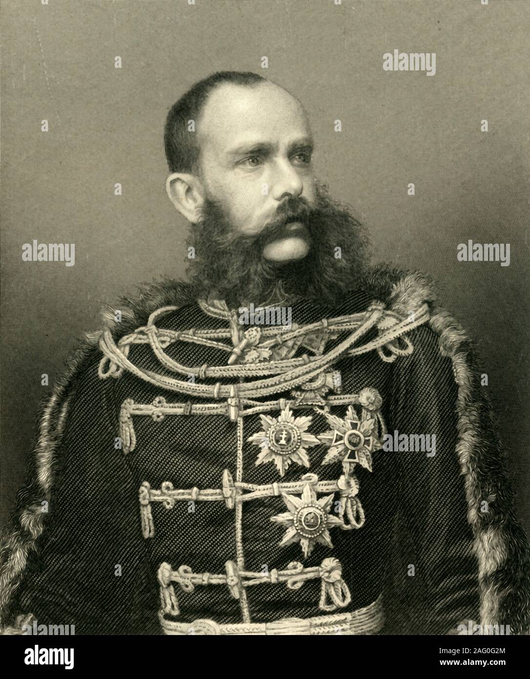 "Franz Josef, Kaiser von Österreich", c 1872. Porträt von Franz Joseph ...