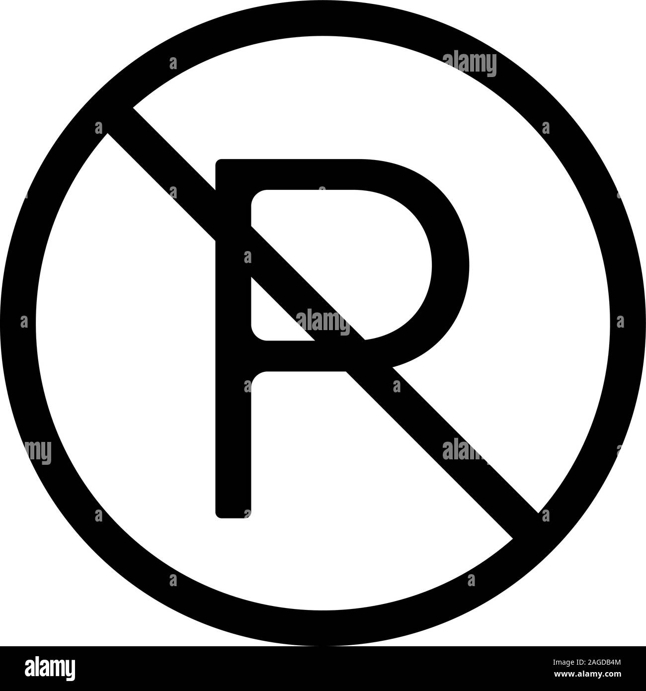 Parken ist Symbol Vektor verboten. Isolierte Kontur symbol Abbildung ... Parken ist Symbol Vektor verboten. Isolierte Kontur symbol Abbildung ...