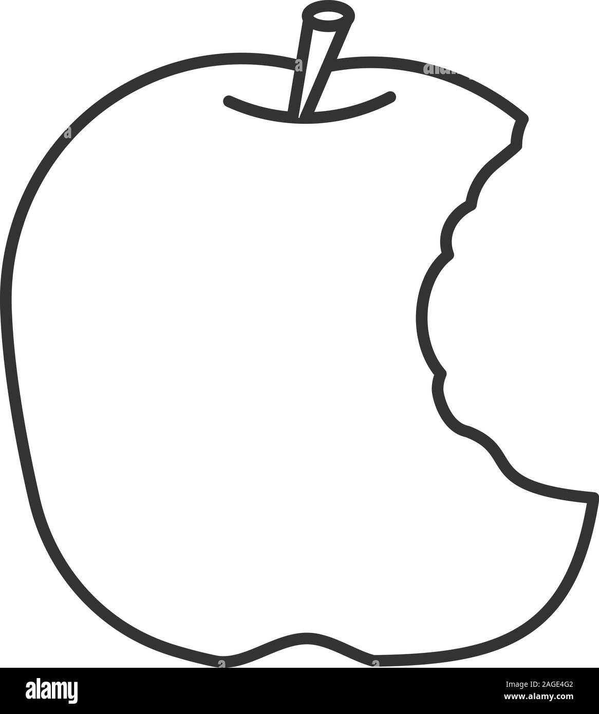Gebissen apple lineare Symbol. Dünne Linie Abbildung. Gesunde Zähne ... Gebissen apple lineare Symbol. Dünne Linie Abbildung. Gesunde Zähne ...